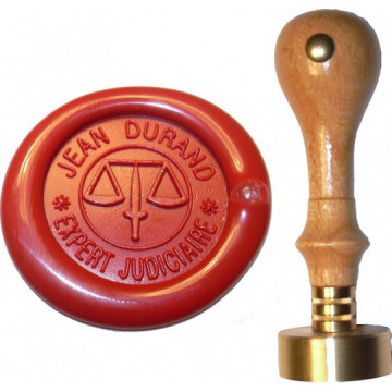 Sceau pour Expert de justice, cachet de cire expert judiciaire